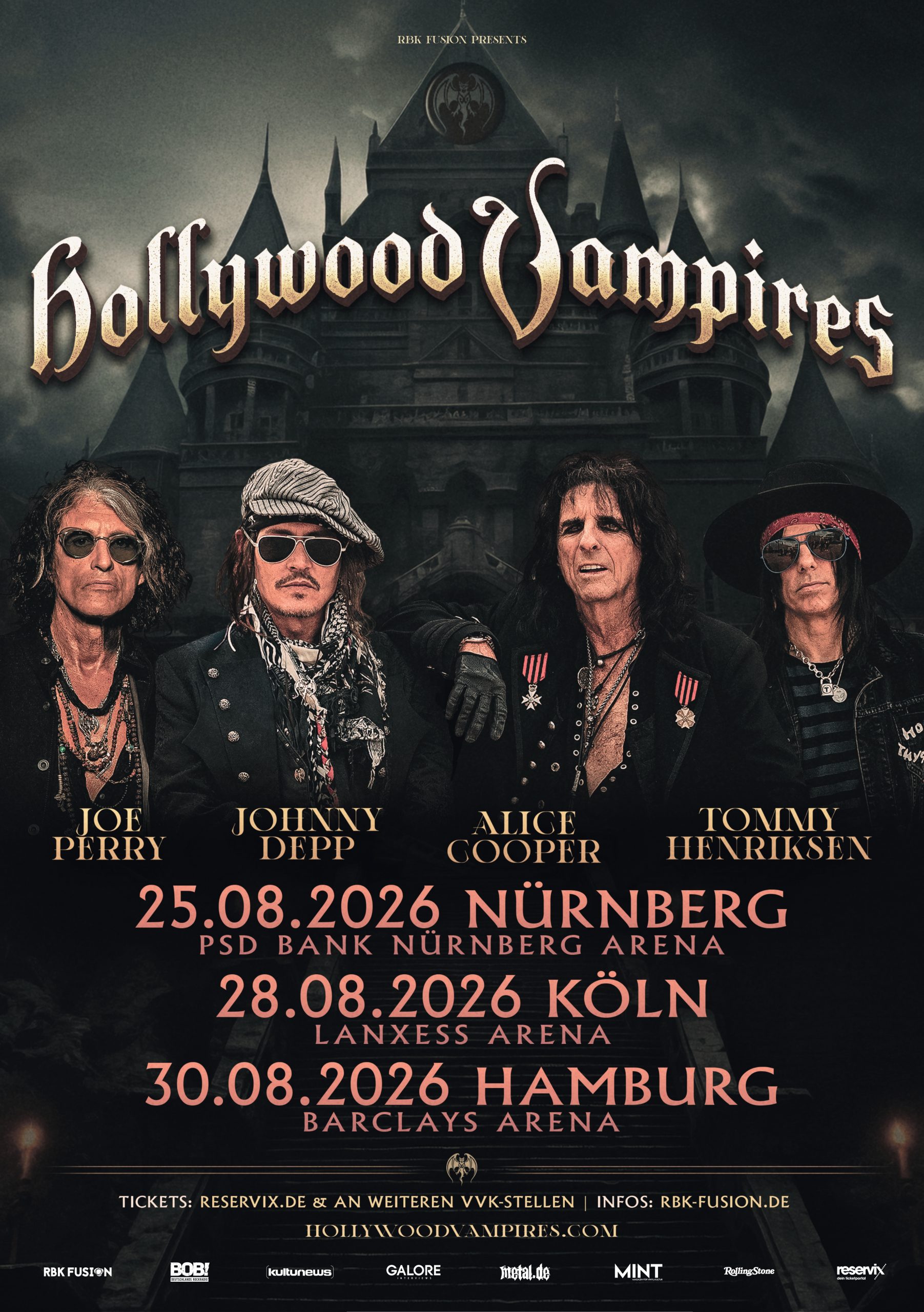 Hollywood Vampires Deutschland Tour 2026: Tickets & Termine